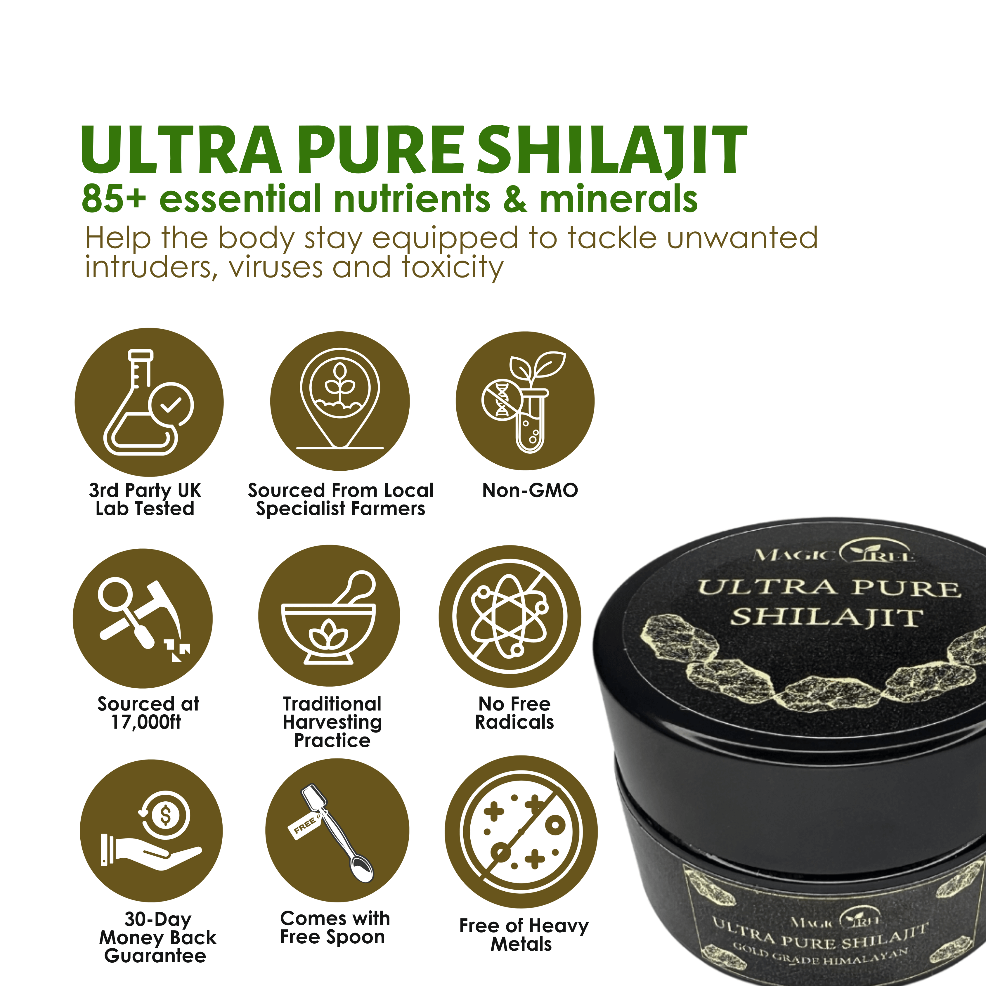 Ultra Pure Organic Shilajit UK | Magic Tree Superfoods